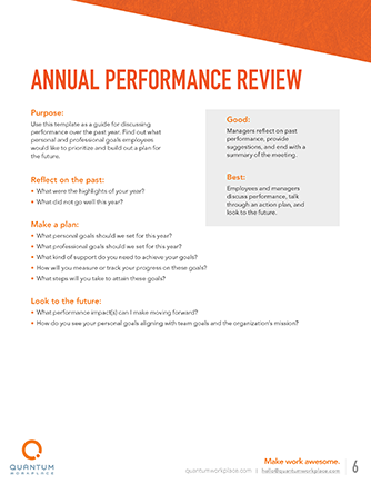 Performance Review Templates for HR